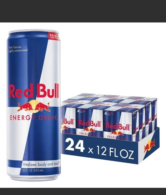 RED BULL ENERGY Drink, 12 Fl Oz (24 pack) Original 12 Fl Oz (Pack of 24 ...