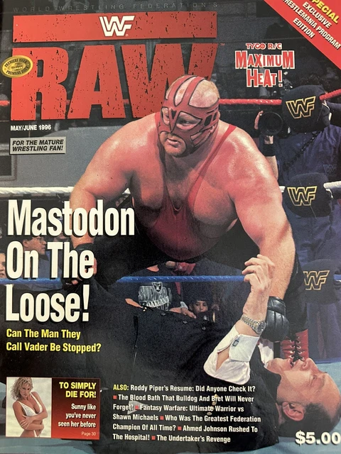 WWF WWE WRESTLING Arena Program Event WRESTLEMANIA 12 XII Bret Shawn ...