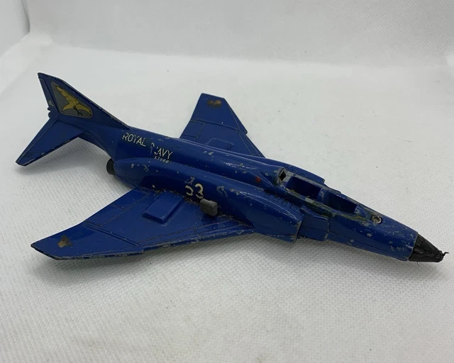 VINTAGE DINKY PHANTOM II F-4K Navy Fighter Jet 1970s Die-cast Retro £10 ...