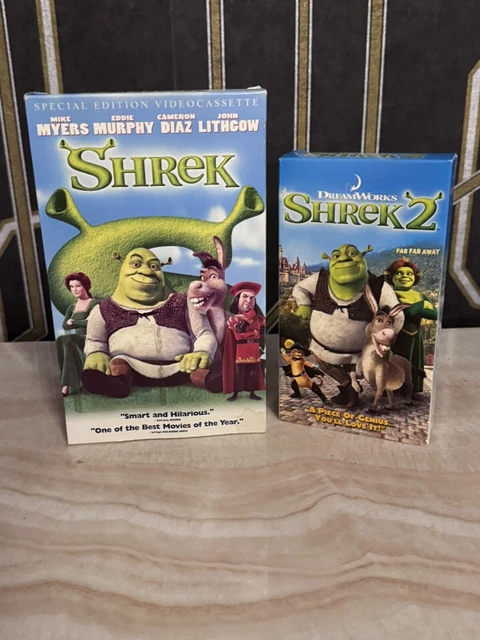 SHREK 1 & 2 VHS Bundle - Shrek 1 Big Box Edition, DreamWorks (2002 ...