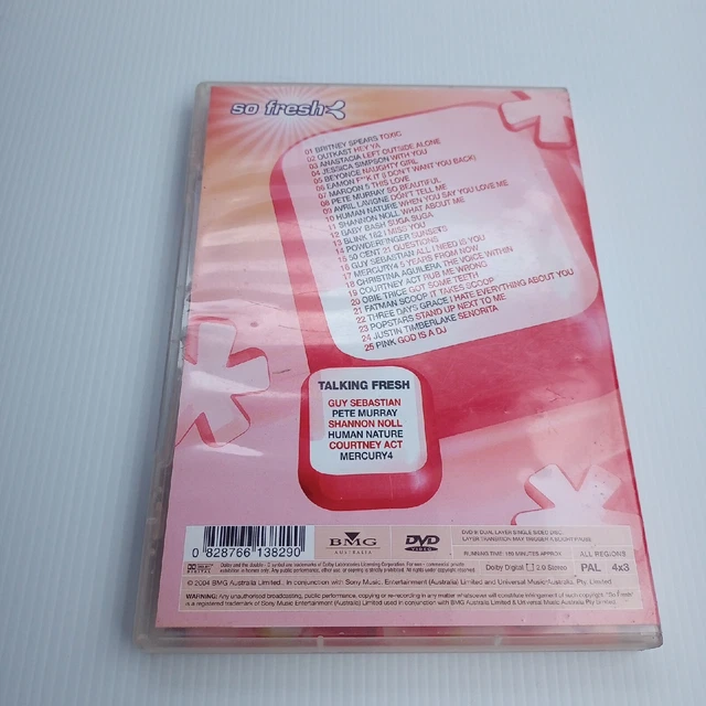 SO FRESH 2004 Volume 1 DVD Britney Spears, Blink 182, Anastacia,Plus ...