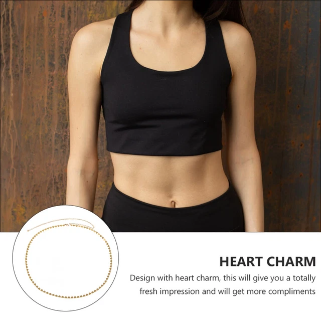 CHOLO BELT HIP Hop Belly Chain Heart Sequin Waist Decorative Punk ...