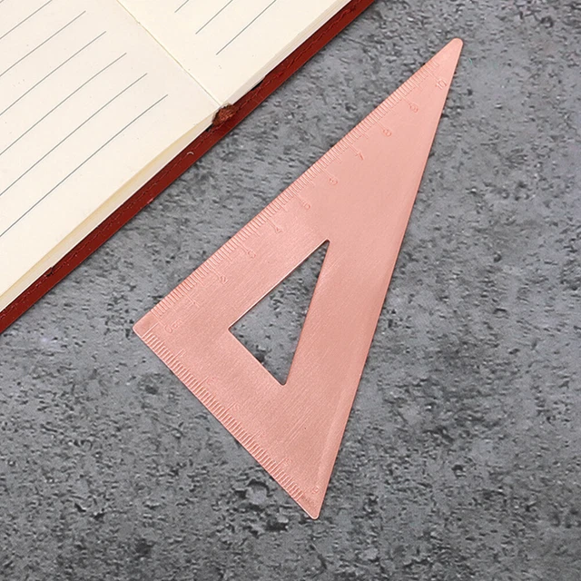 TRIANGLE MEASURE RULER Metal Measure Ruler Vintage Drafting Triangle ...