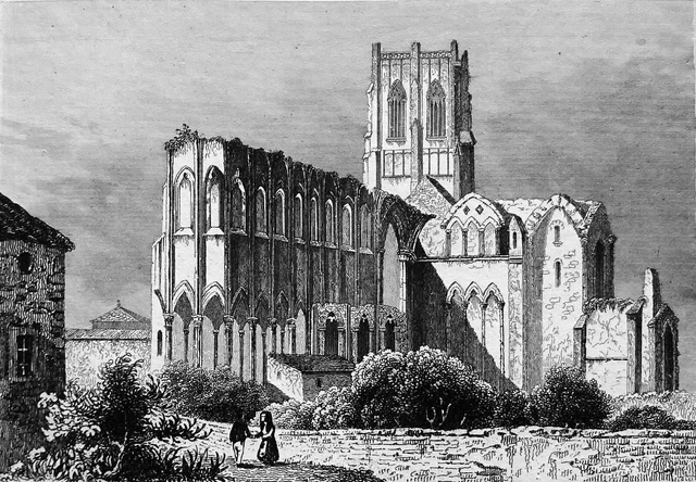SAINT-OMER - RUINES de l'ABBAYES de SAINT-BERTIN au 19e - Gravure 19e ...