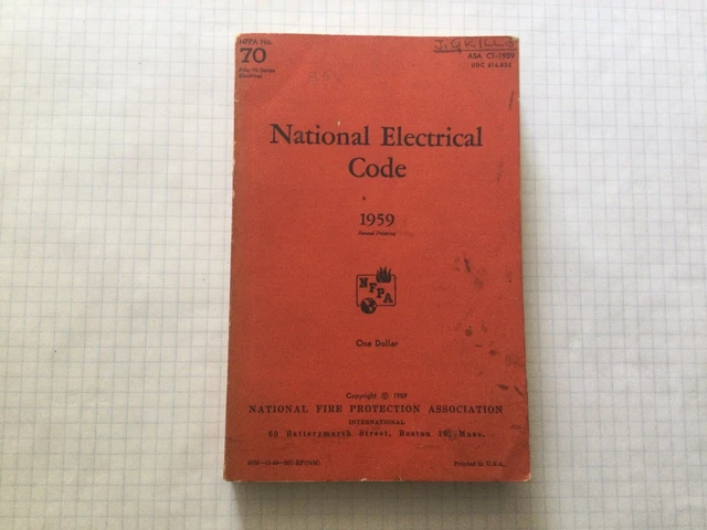 ANTIQUE EARLY NATIONAL Electric Code 1959 $30.00 - PicClick
