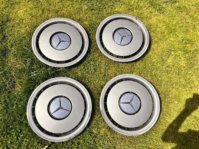 GENUINE MERCEDES W124 W201 Hub Caps Wheel Covers X4 SET Nice Condition ...