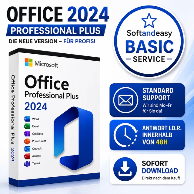 MICROSOFT OFFICE 2024 Pro Plus KEY | SOFORT | Basic Service EUR 14,90 ...