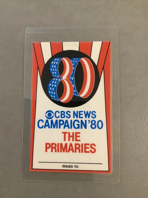RARE 1980 CAMPAIGN ‘80 The Primaries Cbs News Pass #202 $9.99 - PicClick