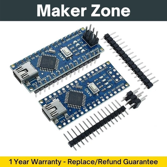 [mz] Arduino Nano 3 0 Soldered Unsoldered Atmega328p Ch340 Usb Cable