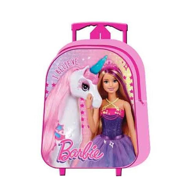BARBIE CHARIOT À Roues Sac Poignée Extensible Enfants Valise 'I Believe ...