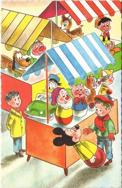 PC DISNEY, MICKEY MOUSE, PIGS, DONALD DUCK, AS TOYS, Vintage Postcard ...