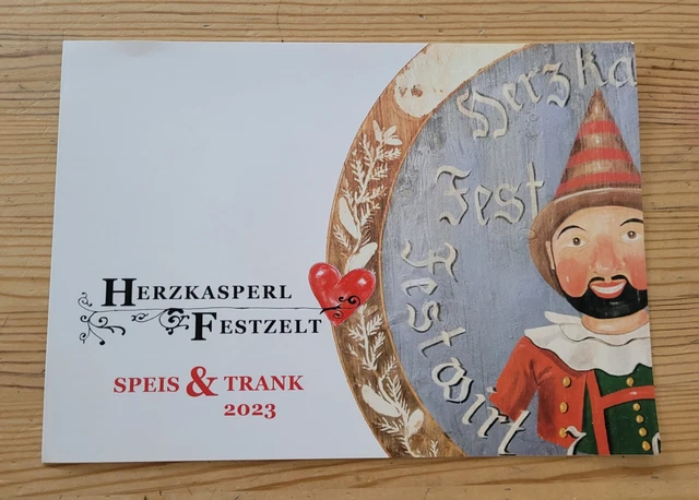 SPEISEKARTE OKTOBERFEST MÜNCHEN Oide Wiesn 2023 Herzkasperl Festzelt NEU EUR 1,00 - PicClick DE