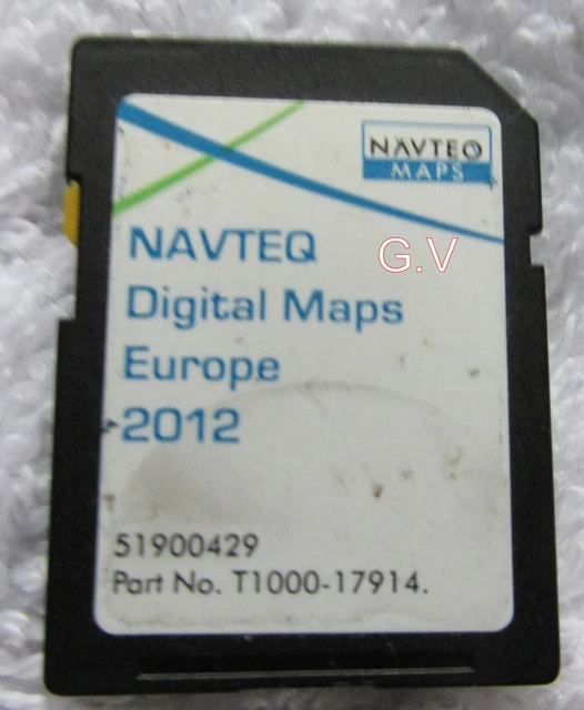 ALFA ROMEO NAVTEQ Sat Nav Sd Card 51900429 Uk Europe 2012 Free Post ...