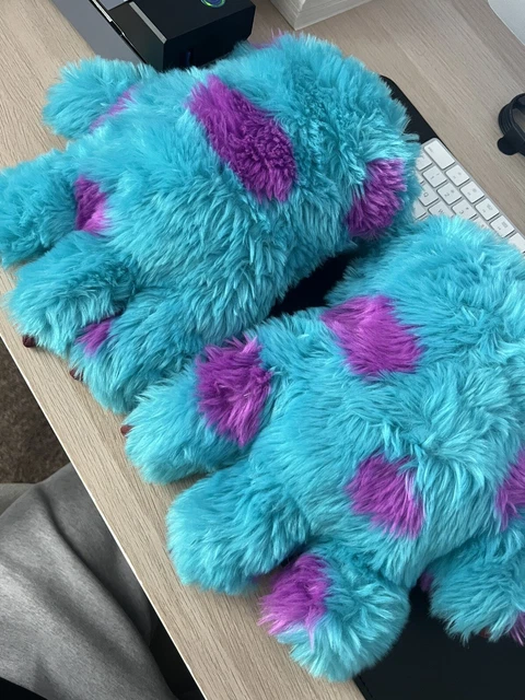 DISNEY PIXAR MONSTERS Inc Sulley Plush Claw Wearable Life Size Gloves 3 ...
