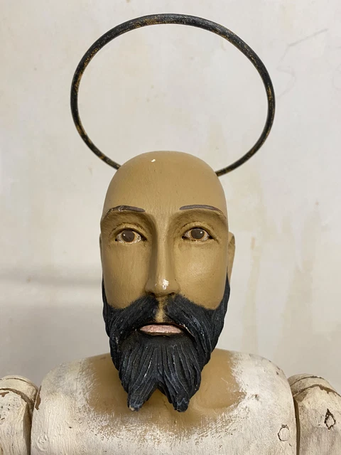 STATUE CAPIPOTE JOSÉ Cage Santos Doll Bois Reproduction 18ème H. 81 cm ...