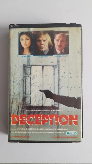 DECEPTION, VIPCO VHS Pal Big Box Pre Cert, Donald Sutherland Jon Voight ...
