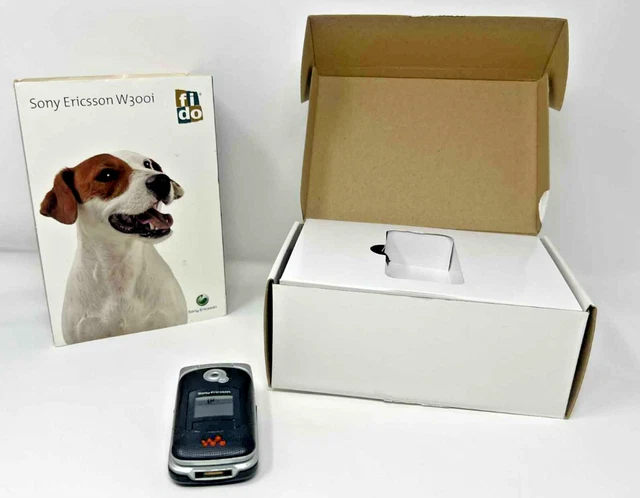 SONY ERICSSON WALKMAN W300i - Black and Silver (Fido) Rare MP3 Flip ...