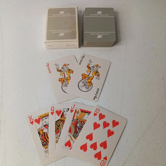 VINTAGE UNITED AIRLINES Playing Cards Full Deck Gray Box £7.13 - PicClick UK
