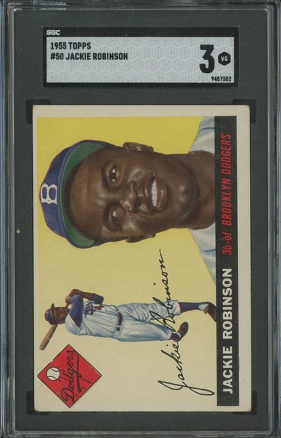 1955 TOPPS #50 Jackie Robinson Brooklyn Dodgers HOF SGC 3 VG EUR 397,36 ...