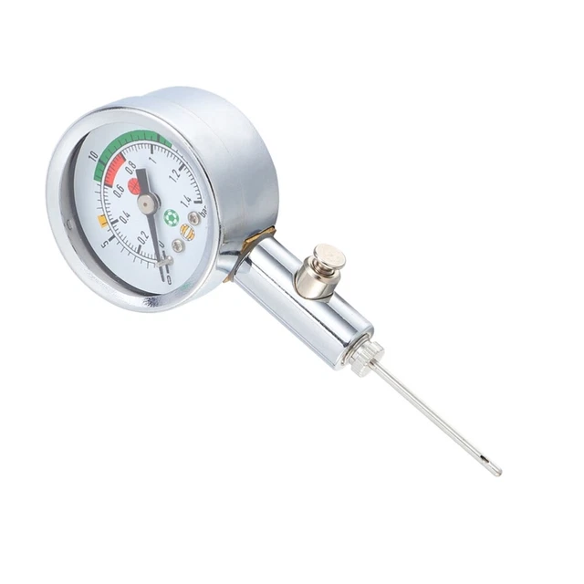 BALL PRESSURE GAUGE with Release Valve Air Barometer Needle £9.45 ...