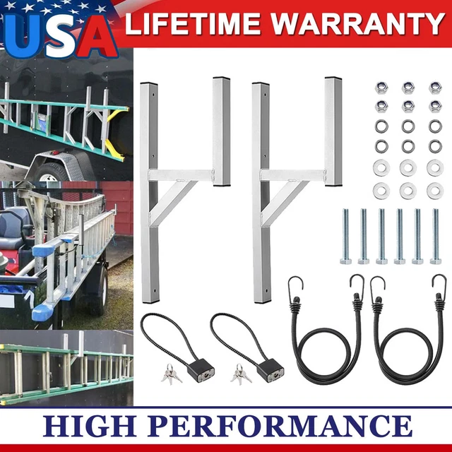NEW ALUMINUM SIDE Mount Trailer Ladder Rack for Enclosed Trailer / Open ...