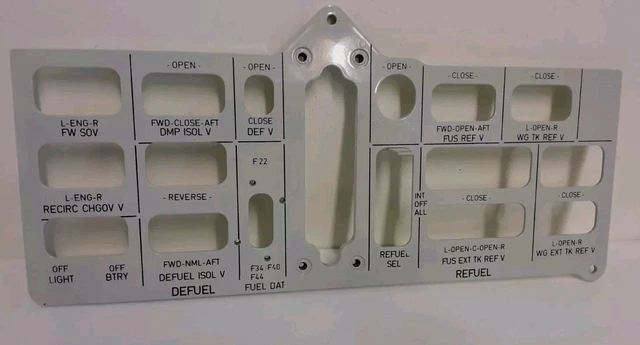 RAF TORNADO REFUEL Switch Off Panel NsN 9905-12-303-1276. New Old Stock ...