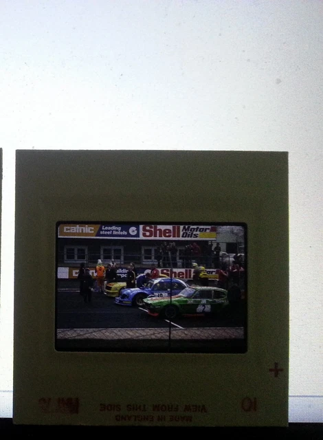 35MM PHOTO SLIDE VW Beetle (Doug Niven) + Ford Capri Silverstone 1970s ...