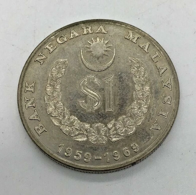 MALAYSIA 1969 KM 7 RINGGIT $1 One Dollar Coin $28.00 - PicClick AU