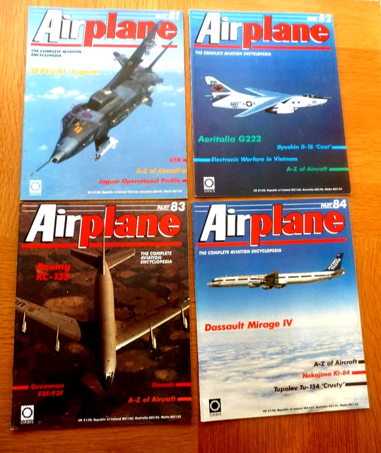 4 AIRPLANE MAGAZINE "The Complete Aviation Encyclopedia" Parts 81-82-83 ...