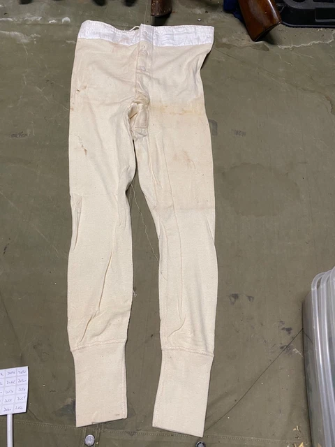 ORIGINAL WWII US Army Winter Wool Long Johns Underwear-Small 32 Waist £ ...