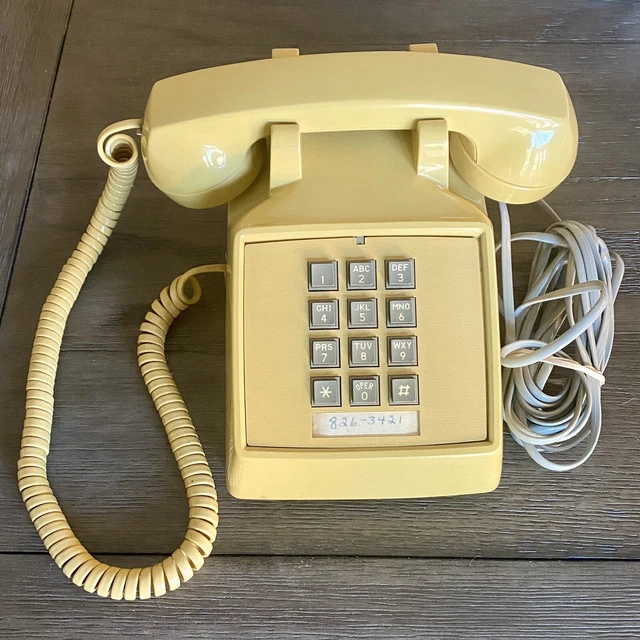VTG 1983 STROMBERG CARLSON Push Button Desk Phone Gold Yellow Clean ...