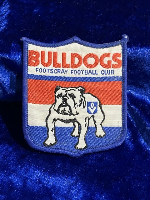 VINTAGE VFL / AFL Bulldogs Footscray Football Club Sew On Patch / Badge ...