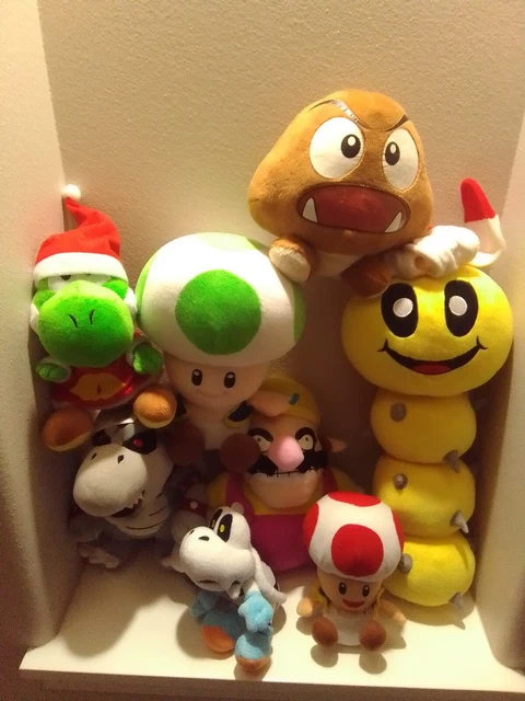 LOT OF 8 Mario Plush Unofficial KO Bootleg Pokey Wario Yoshi Toad 8-16 ...