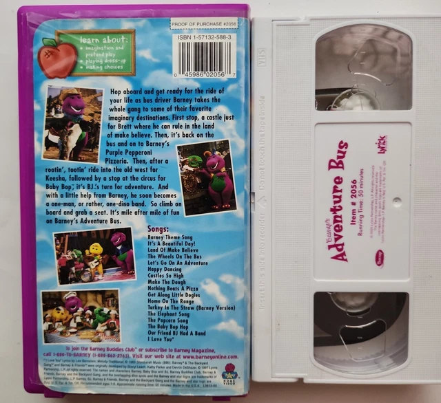 BARNEY - BARNEYS Adventure Bus (VHS, 1997) £5.03 - PicClick UK