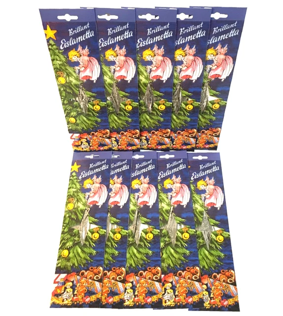 LAMETTA SILBER 10 x Pack Brillant Staniol Weihnachtsbaum Weihnachten ...