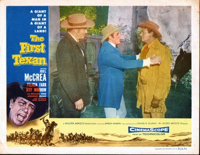 THE FIRST TEXAN 11x14 JOEL MCCREA/SAM HOUSTON/JEFF MORROW orig movie ...