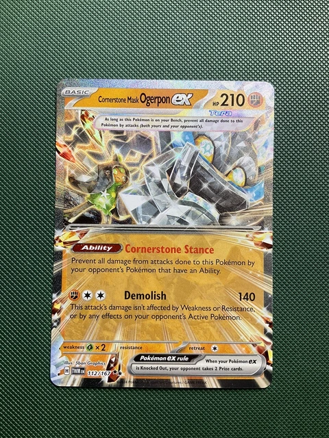POKEMON - 112/167 -Cornerstone Mask Ogerpon ex - Twilight Masquerade ...