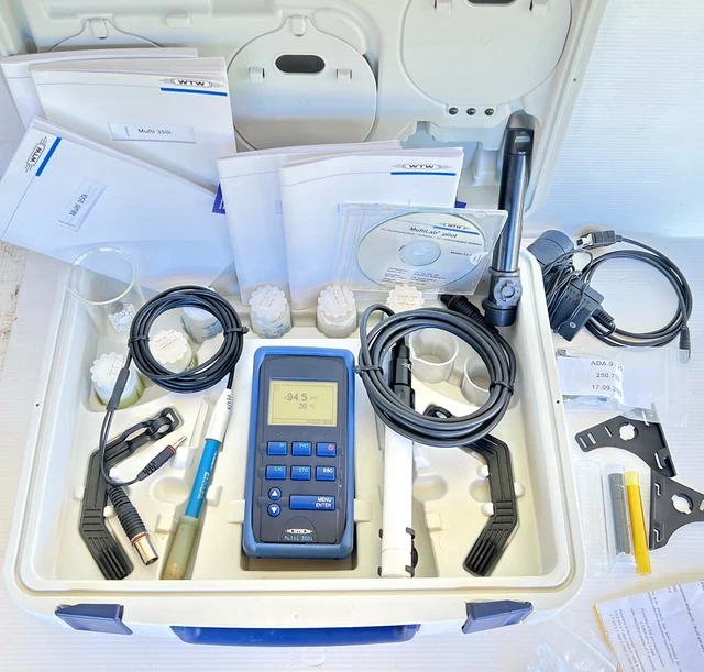WTW MULTI 350I Portable pH ORP Temperature Oxygen Conductivity ISE ...