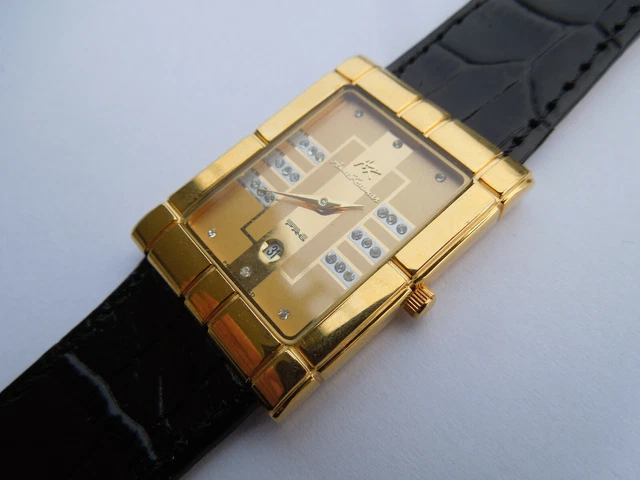 ANNE KRAMAR ORIGINAL Luxus Damenuhr Mit Datum,Steine,18Karat Gold V ...