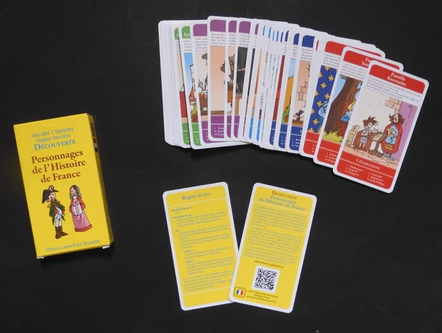 JEU DE CARTES des 7 familles Personnages de l' Histoire de France EUR 3 ...