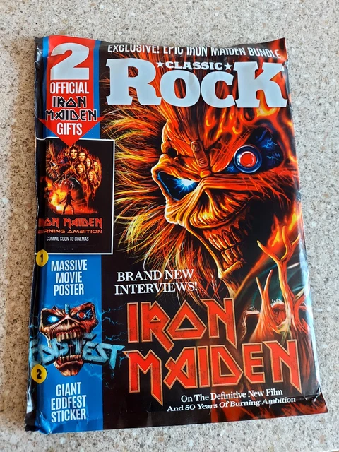 CLASSIC ROCK MAGAZINE no 353 Iron Maiden bundle movie poster & Eddfest ...