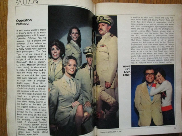 SE-1977 FALL PREVIEW TV Guide(JAMIE LEE CURTIS/RAFFERTY/CHIPS/THE LOVE ...