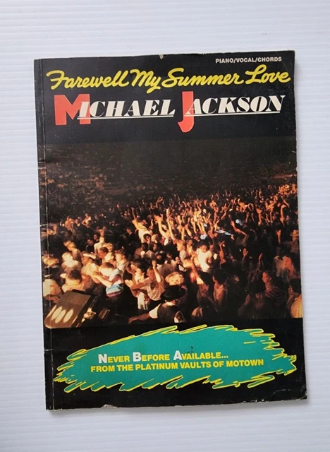 VINTAGE MICHAEL JACKSON Farewell My Summer Love Music Book $10.33 ...