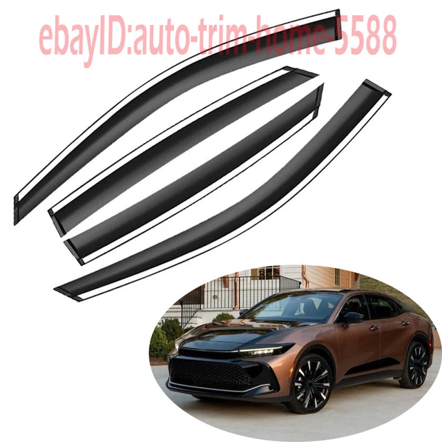 FOR 2023-2025 TOYOTA Crown Chrome strip Window Visor Vent Shades Sun ...
