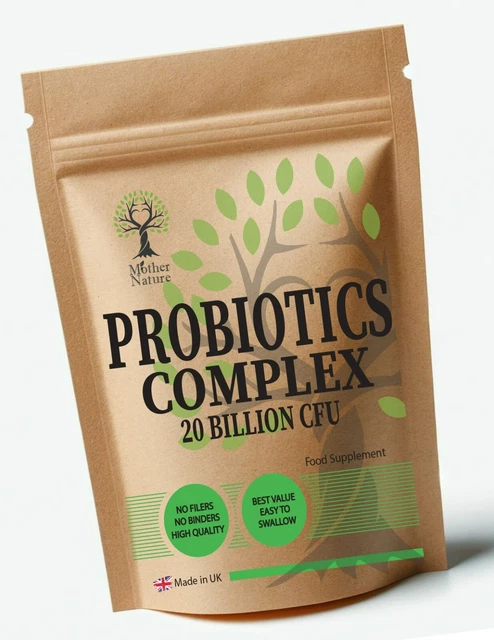 PROBIOTICS FOR GUT Health 20 Billion Clean Probiotics Complex Vegan 60 ...