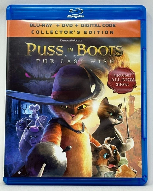 Puss In Boots The Last Wish 2022 Blu Ray Dvd Slipcover Antonio