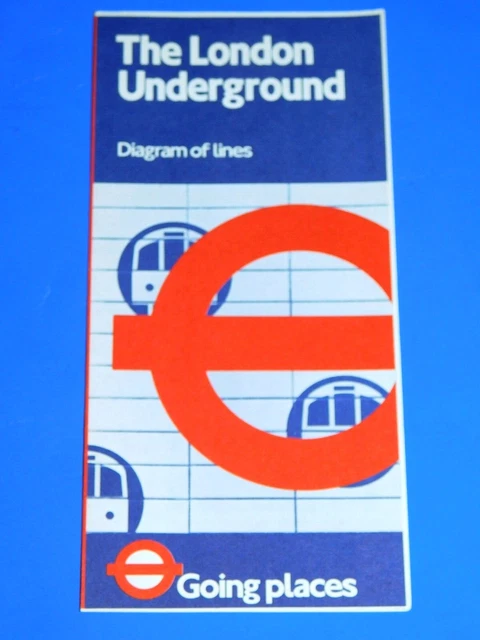 LONDON UNDERGROUND TUBE MAP No 1 1981 581/1896M/1000000 DIAGRAM OF ...