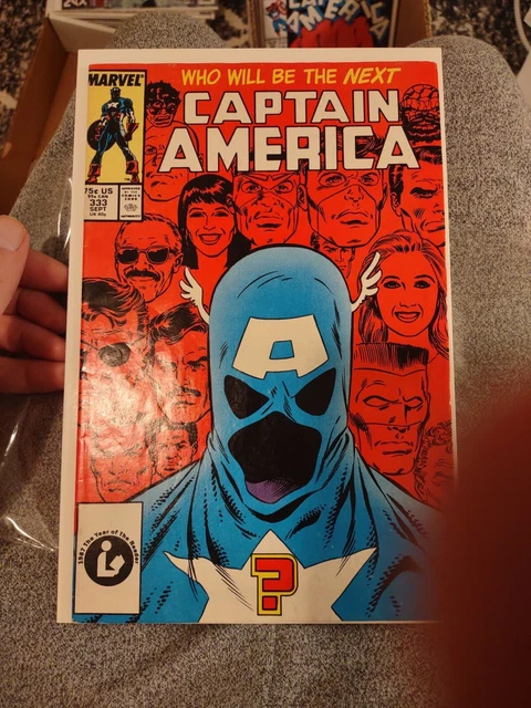 CAPTAIN AMERICA # 333 clé 1ère John Walker comme casquette 1987 Mike ...