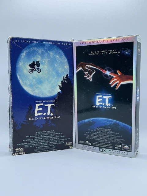 E.T. THE EXTRA-TERRESTRIAL 2 VHS, TAPES 1988 & 1996, Green Flap ...