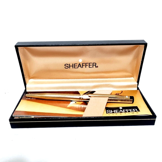 VINTAGE SHEAFFER BALLPOINT Pen 23K Gold Electroplate in Original Box £ ...